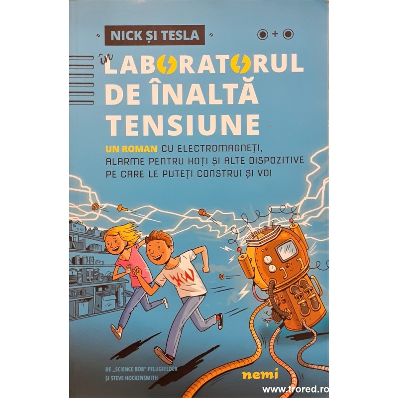Nick si Tesla in laboratorul de inalta tensiune.